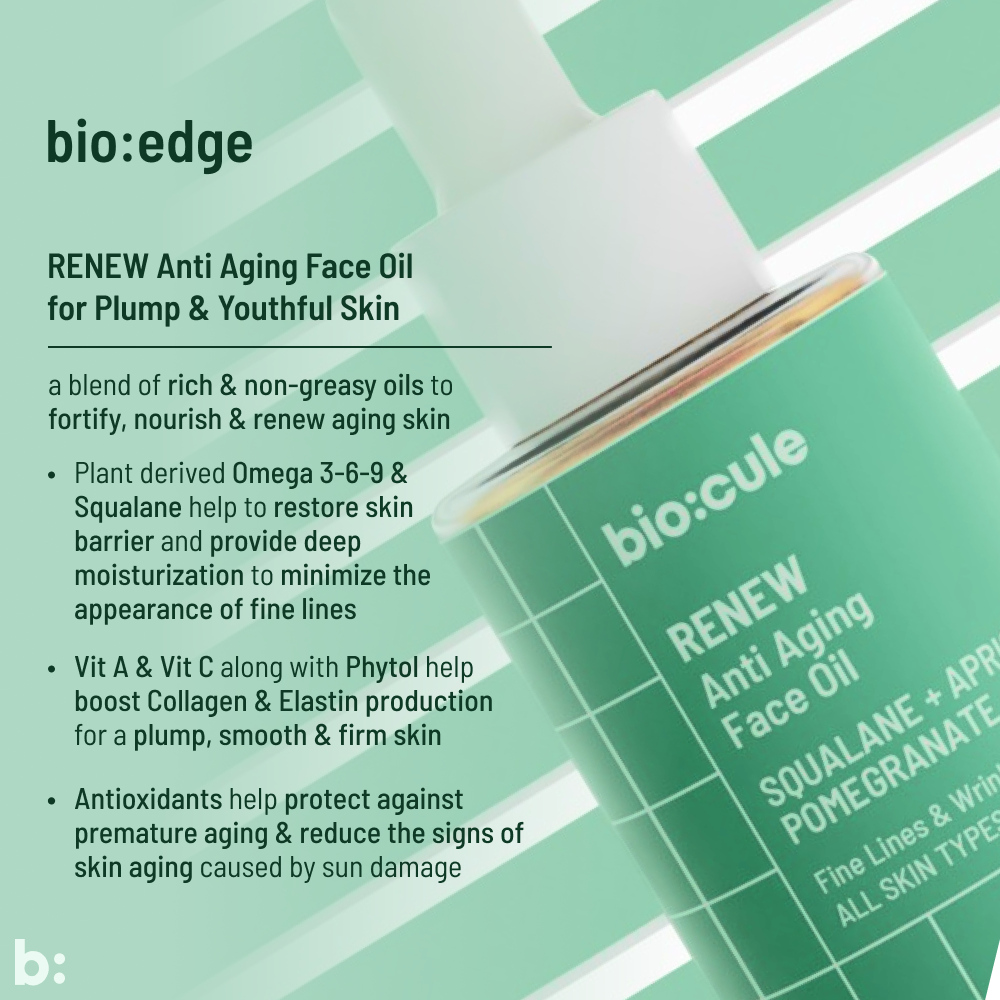 RENEW Anti Aging Face Oil for Firm, Plump & Youthful Skin | Biocule ...