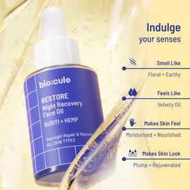 RESTORE Night Recovery Face Oil for Skin Barrier & Fine Lines | Biocule ...
